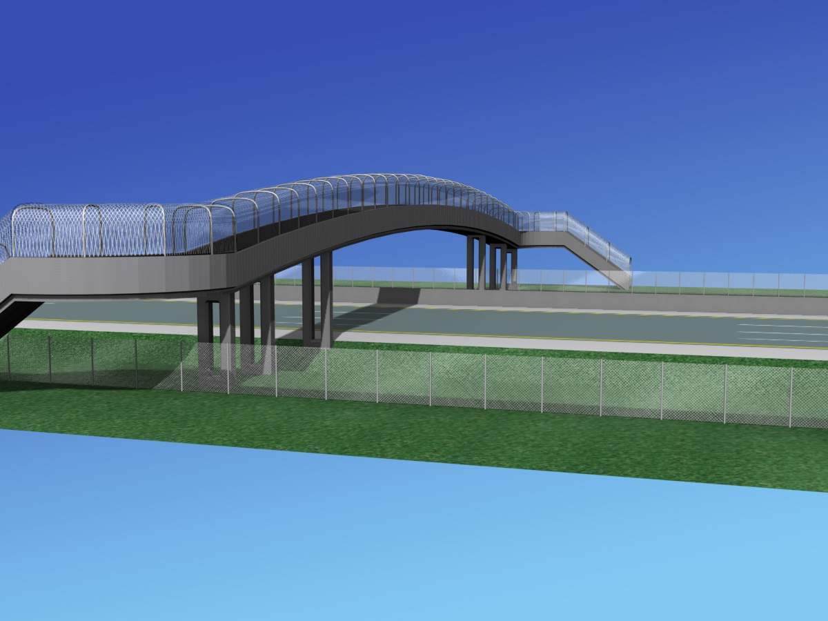 Interstate Pedestrian Bridge - 3D Model by Dreamscape Studios