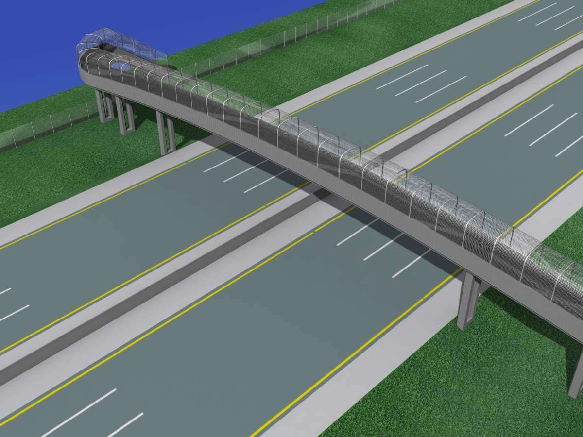 Interstate Pedestrian Bridge - 3D Model by Dreamscape Studios