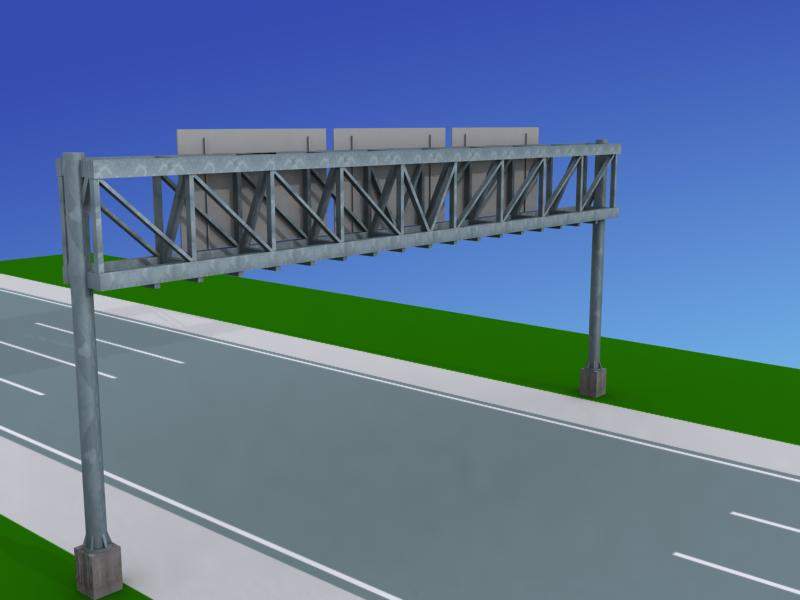 Interstate Road Sign 1 - 3D Model by Dreamscape Studios