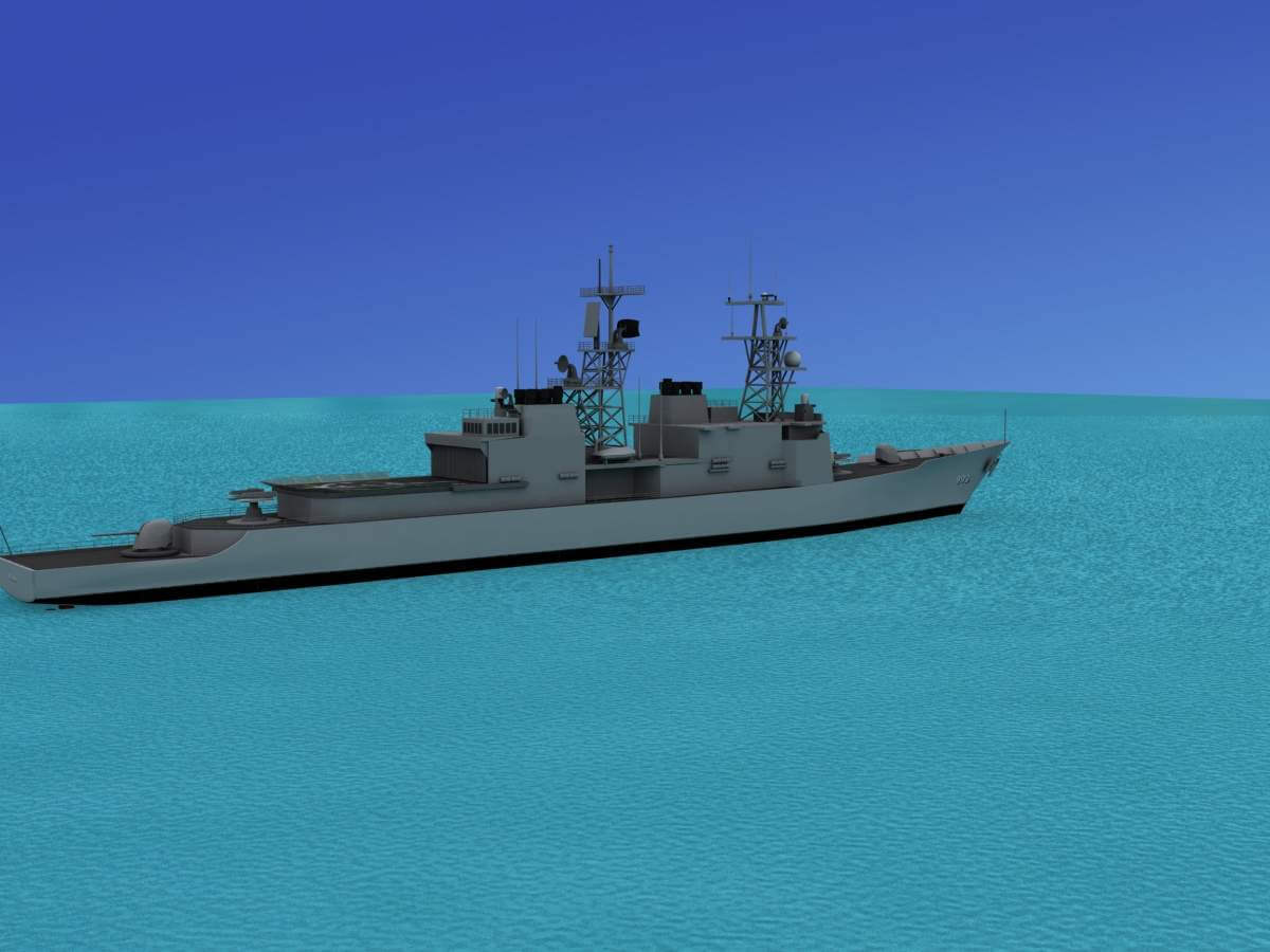 Kidd Class Destroyer DDG 993 USS Kidd - 3D Model by Dreamscape Studios