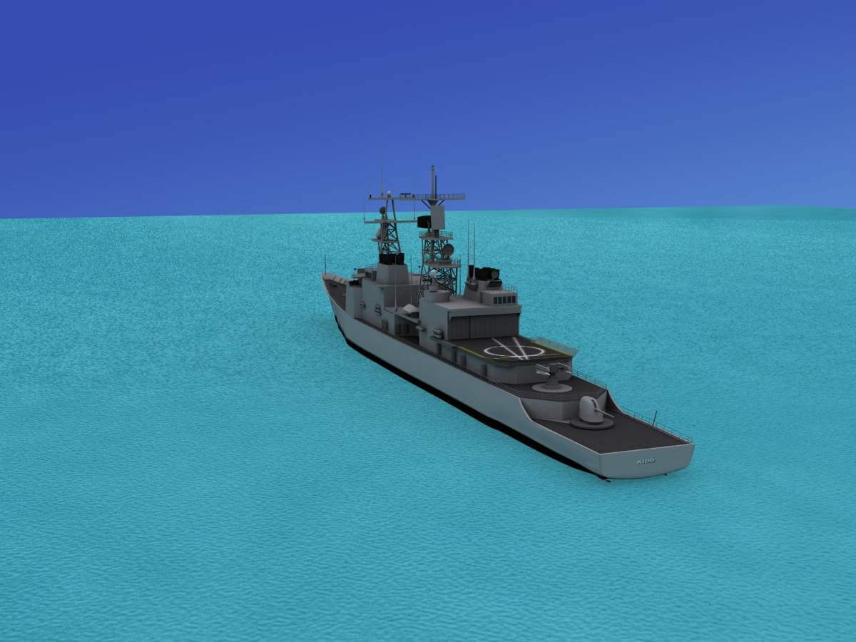Kidd Class Destroyer DDG 993 USS Kidd - 3D Model by Dreamscape Studios