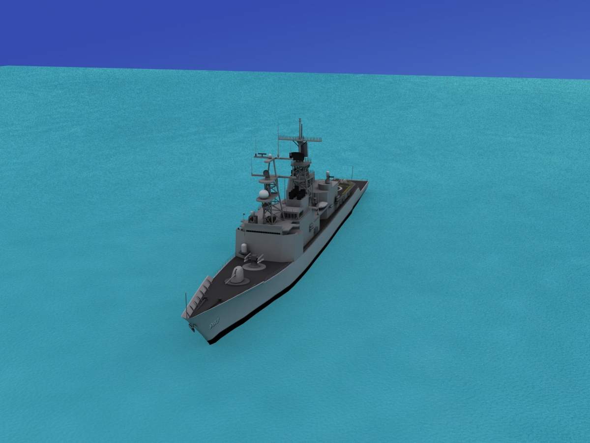 Kidd Class Destroyer DDG 993 USS Kidd - 3D Model by Dreamscape Studios