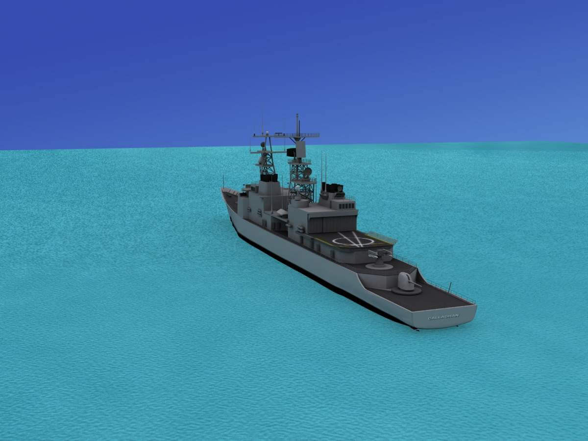 Kidd Class Destroyer DDG 994 USS Callaghan - 3D Model by Dreamscape Studios