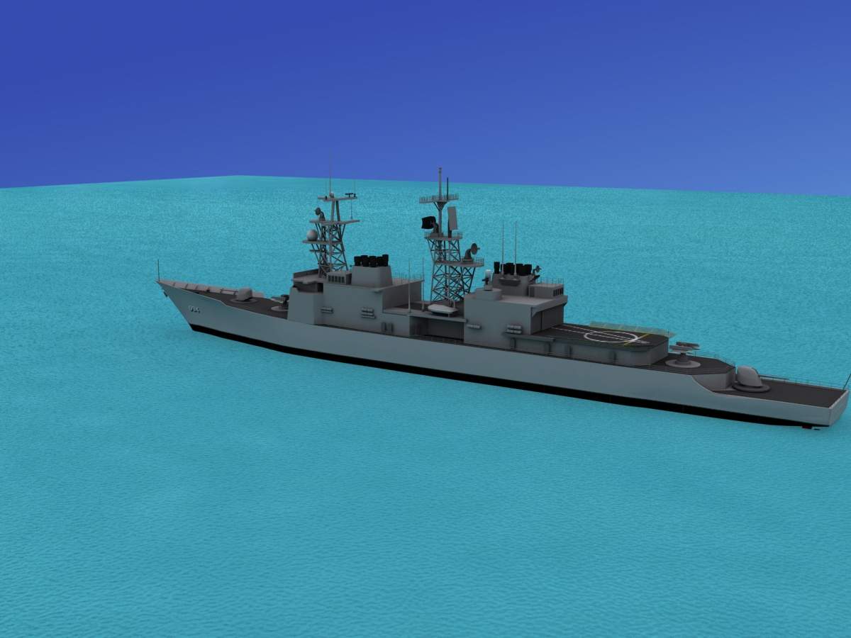 Kidd Class Destroyer DDG 994 USS Callaghan - 3D Model by Dreamscape Studios