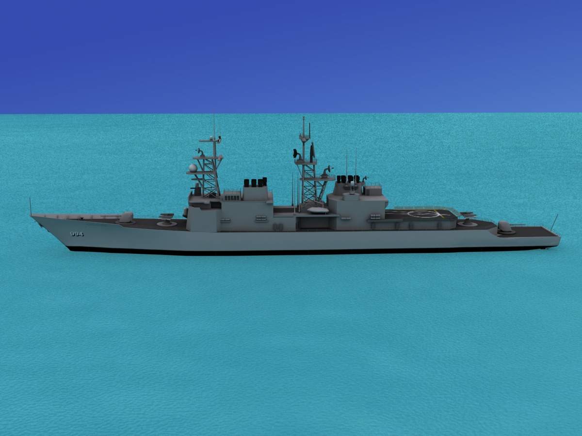 Kidd Class Destroyer DDG 994 USS Callaghan - 3D Model by Dreamscape Studios