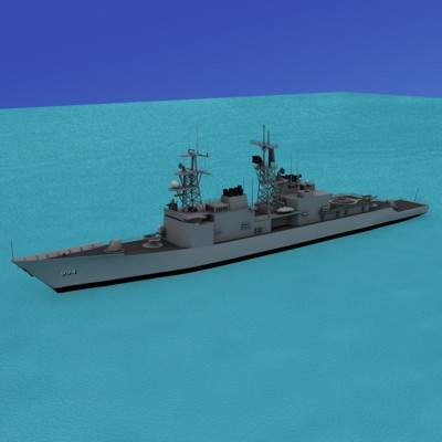 Kidd Class Destroyer DDG 994 USS Callaghan - 3D Model by Dreamscape Studios
