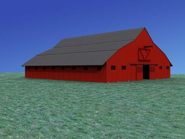 Large Barn - 3D Model by Dreamscape Studios