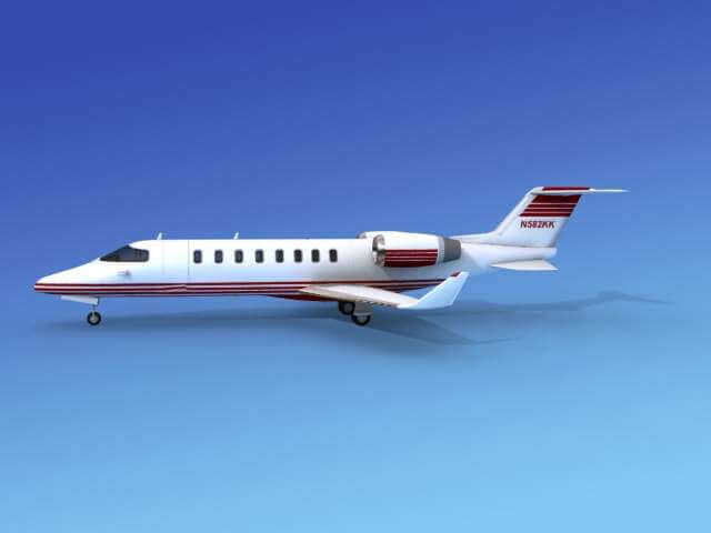 Lear Jet 45 V02 - 3D Model by Dreamscape Studios
