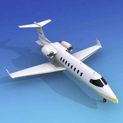 Lear Jet 45 V12 - 3D Model by Dreamscape Studios