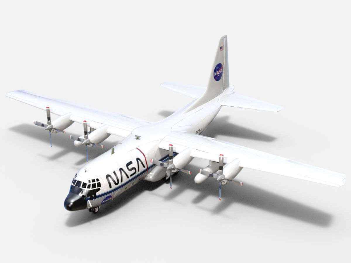 Lockheed C-130 Hercules NASA 3D Model by Dreamscape Studios