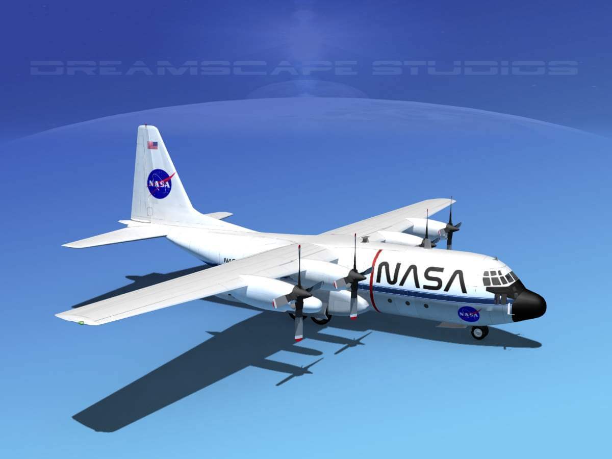 Lockheed C-130 Hercules NASA 3D Model by Dreamscape Studios