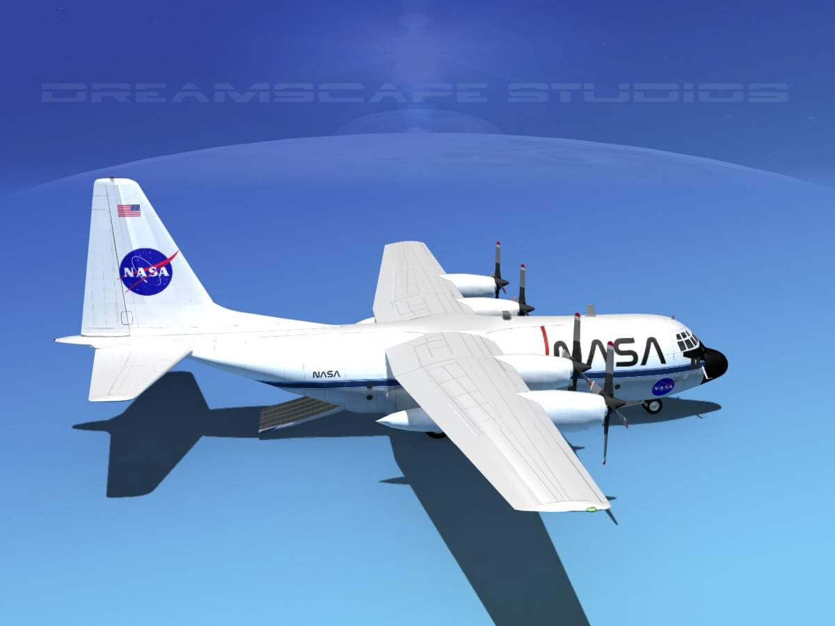 Lockheed C-130 Hercules NASA 3D Model by Dreamscape Studios