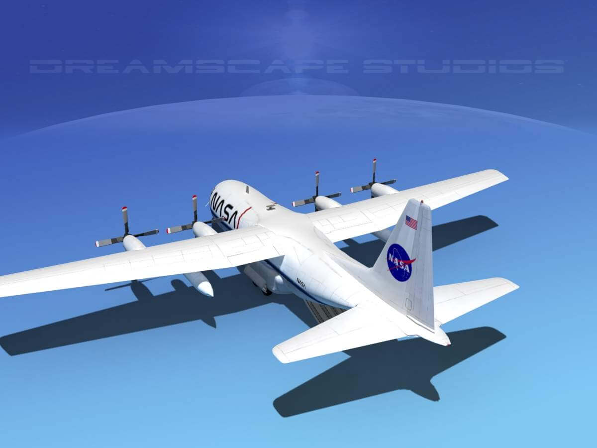 Lockheed C-130 Hercules NASA 3D Model by Dreamscape Studios