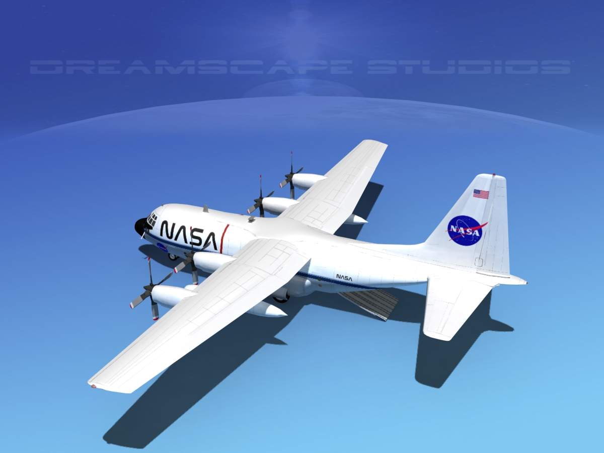 Lockheed C-130 Hercules NASA 3D Model by Dreamscape Studios