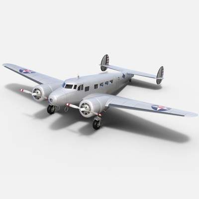 Lockheed C-37 US Army Air Corps 3D Model by Dreamscape Studios