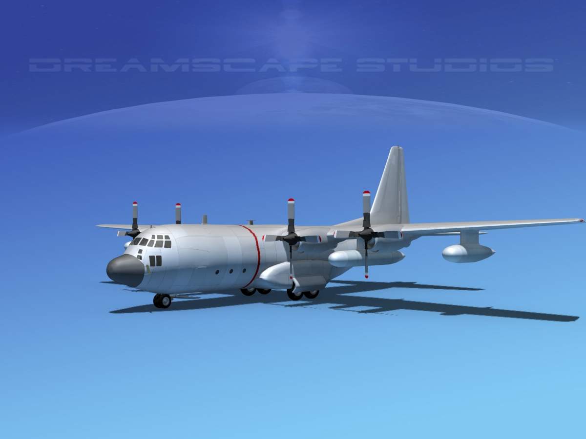Lockheed EC-130D Hercules V02 Navy AWACS 3D Model by Dreamscape Studios