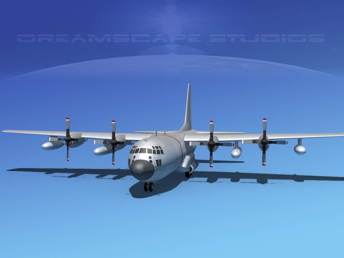 Lockheed EC-130D Hercules V02 Navy AWACS 3D Model by Dreamscape Studios