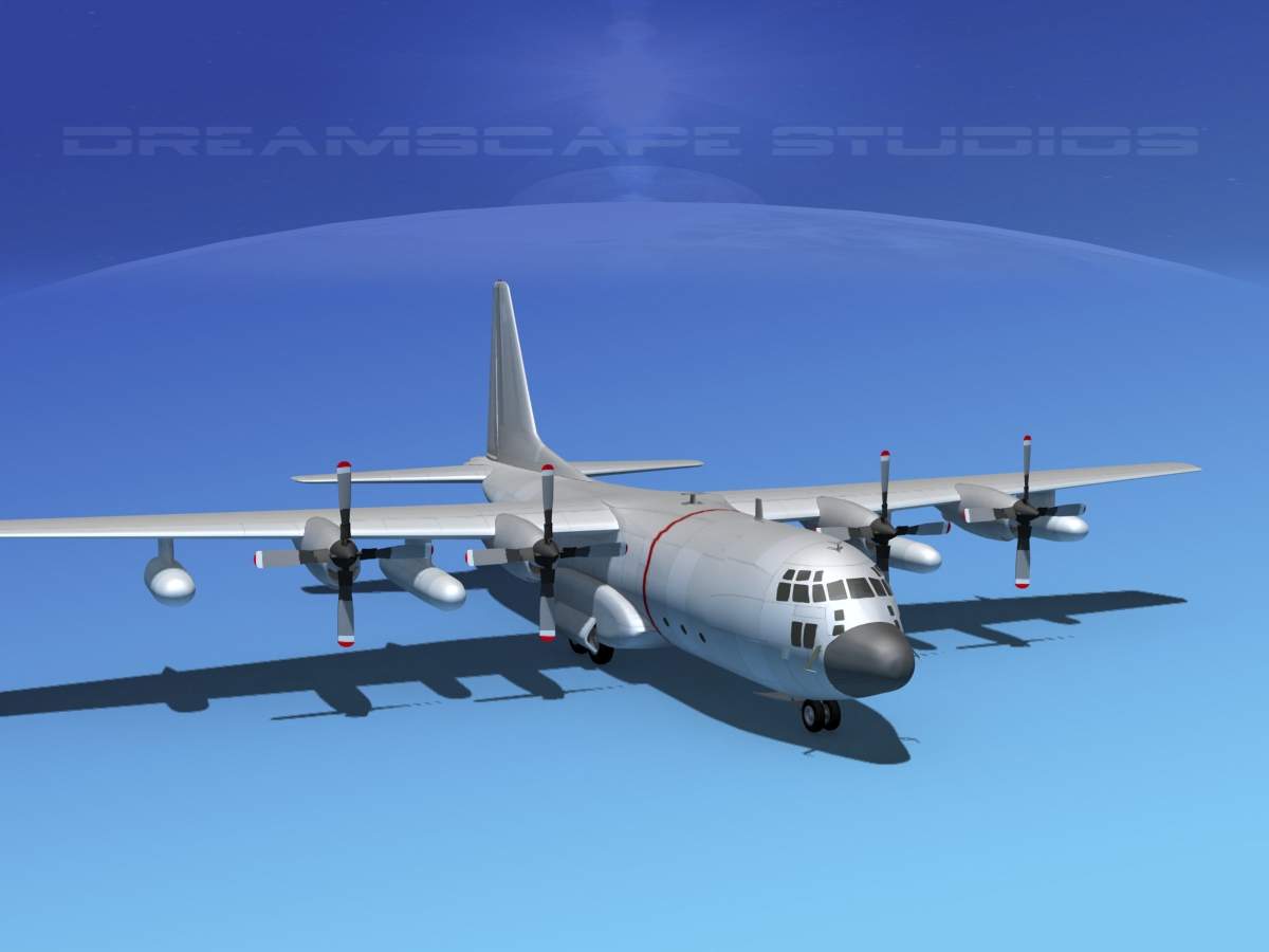 Lockheed EC-130D Hercules V02 Navy AWACS 3D Model by Dreamscape Studios