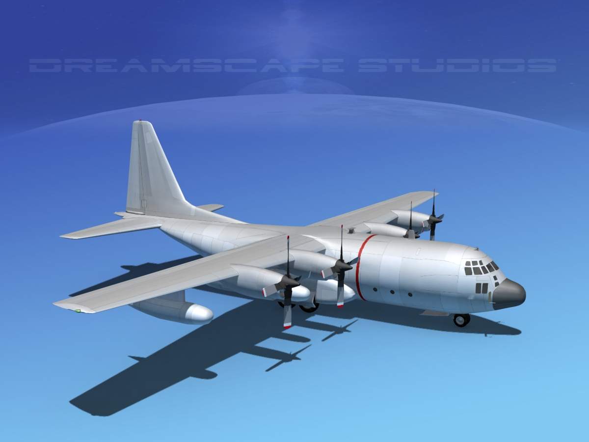 Lockheed EC-130D Hercules V02 Navy AWACS 3D Model by Dreamscape Studios