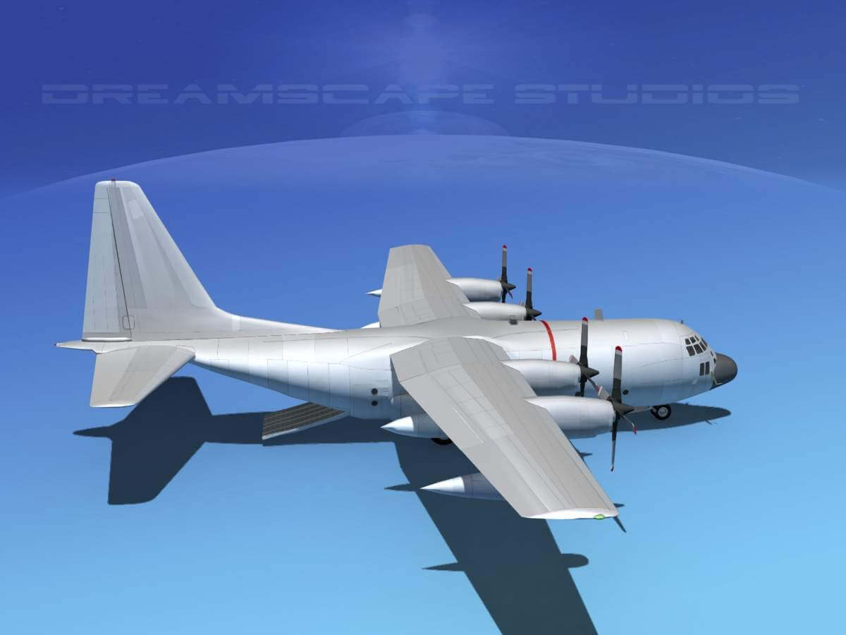 Lockheed EC-130D Hercules V02 Navy AWACS 3D Model by Dreamscape Studios