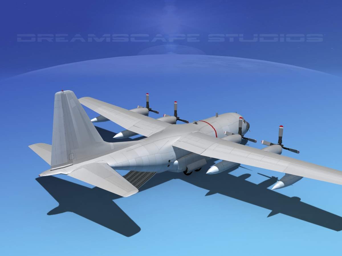 Lockheed EC-130D Hercules V02 Navy AWACS 3D Model by Dreamscape Studios