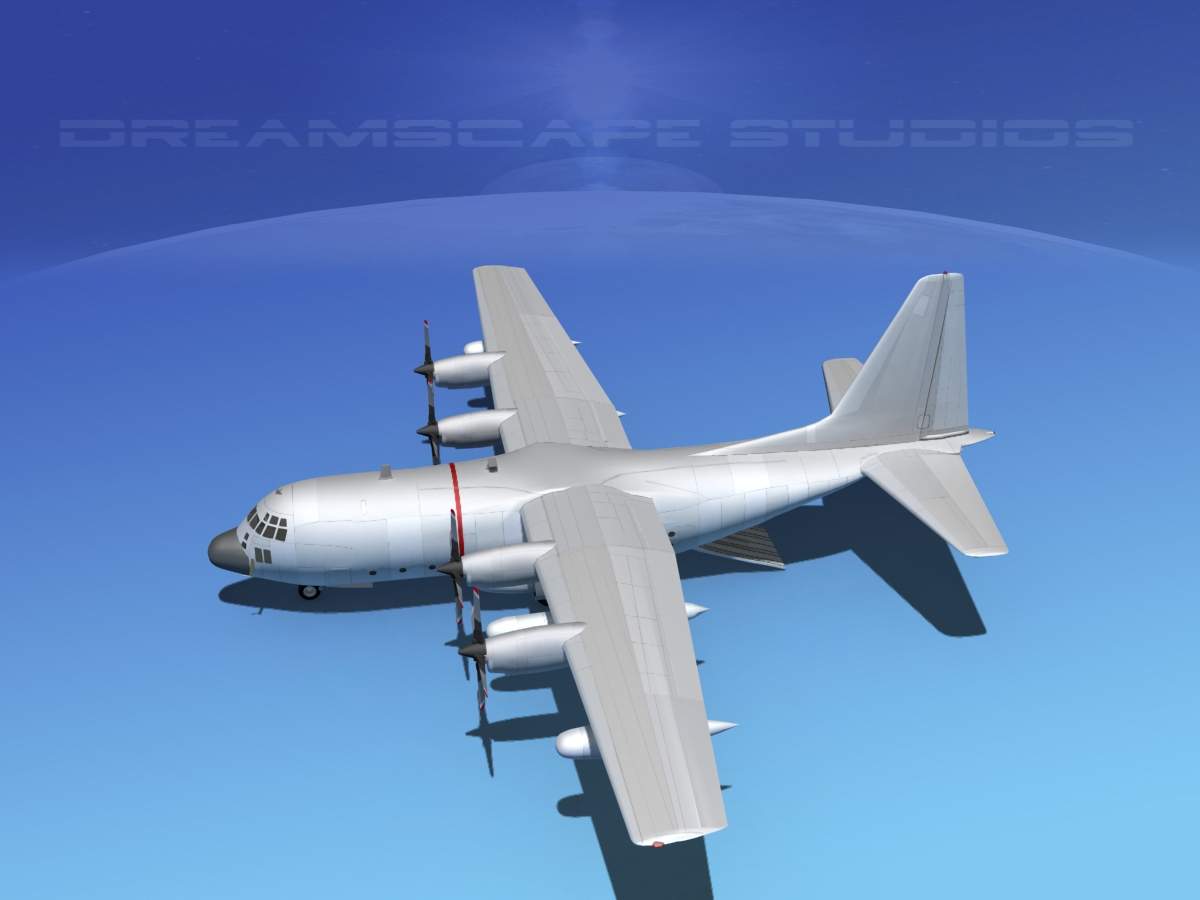 Lockheed EC-130D Hercules V02 Navy AWACS 3D Model by Dreamscape Studios