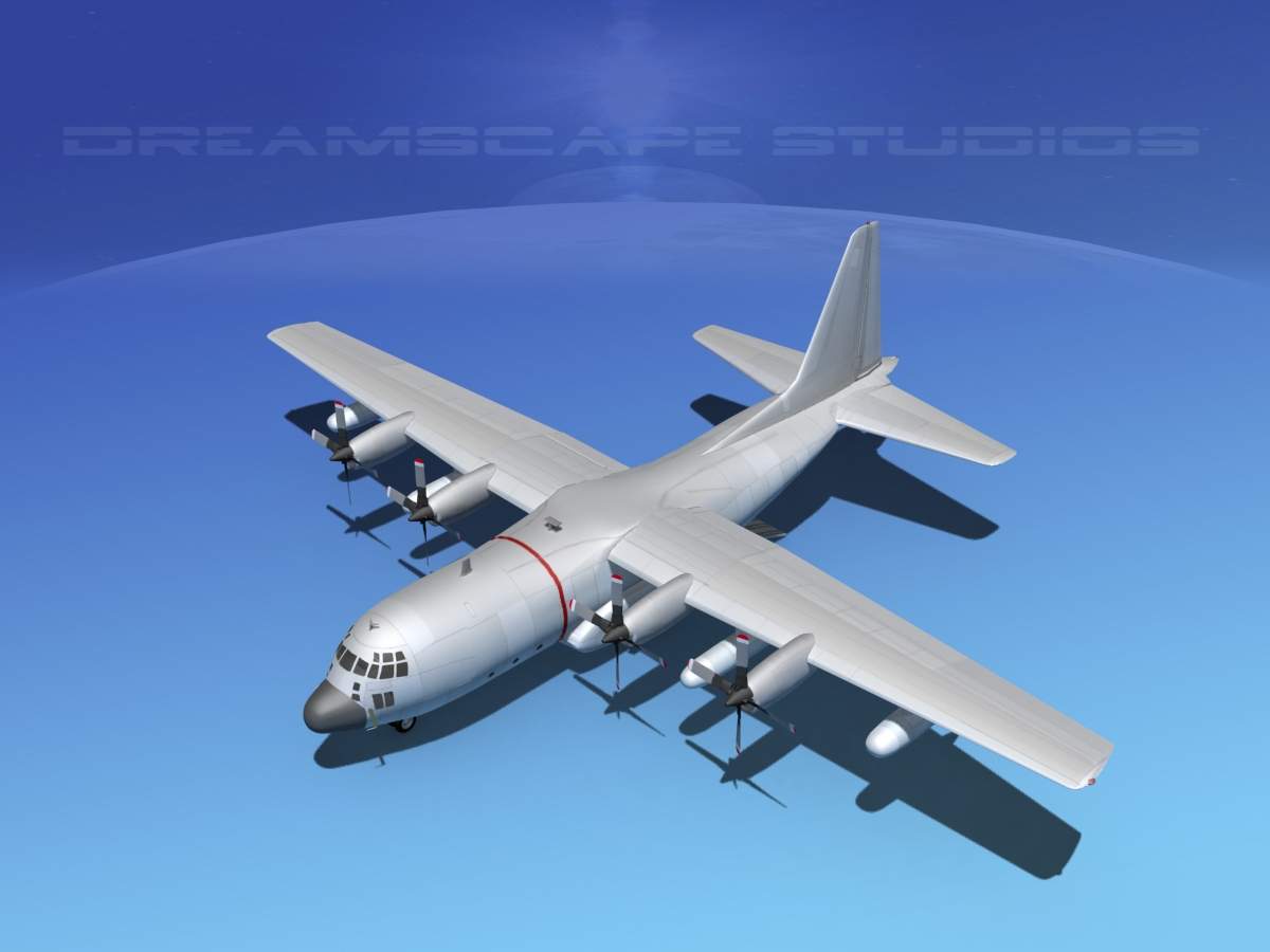 Lockheed EC-130D Hercules V02 Navy AWACS 3D Model by Dreamscape Studios