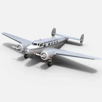 Lockheed L10 Electra Aero North - 3D Model by Dreamscape Studios