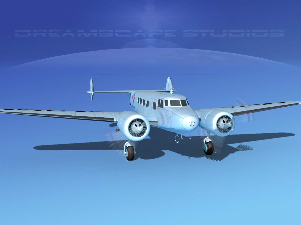 Lockheed L10 Electra Delta Airlines - 3D Model by Dreamscape Studios