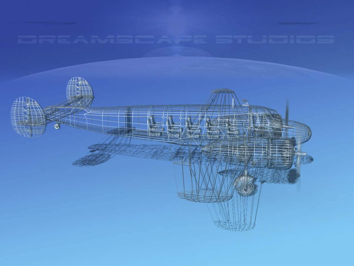 Lockheed L10 Electra Delta Airlines - 3D Model by Dreamscape Studios