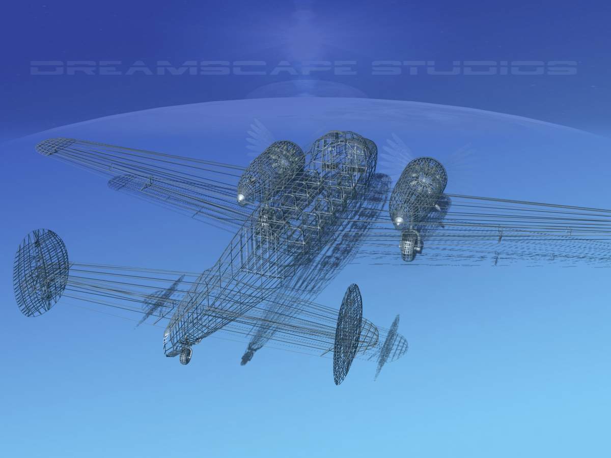 Lockheed L10 Electra Delta Airlines - 3D Model by Dreamscape Studios