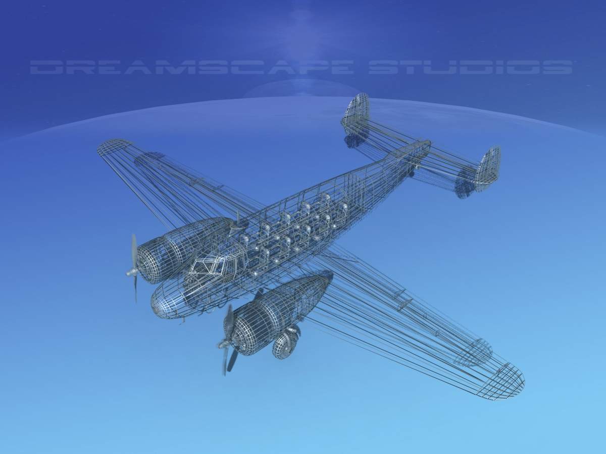 Lockheed L10 Electra Delta Airlines - 3D Model by Dreamscape Studios