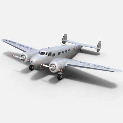 Lockheed L10 Electra Delta Airlines - 3D Model by Dreamscape Studios