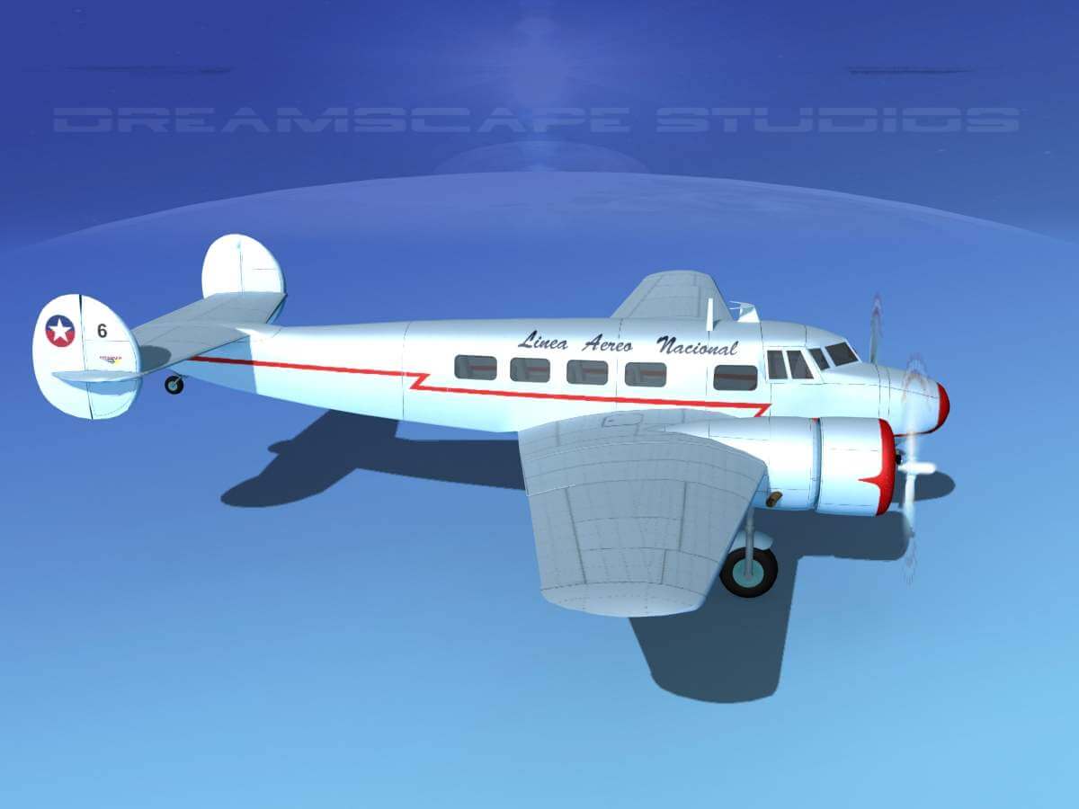 Lockheed L10 Electra LAN Chile - 3D Model by Dreamscape Studios