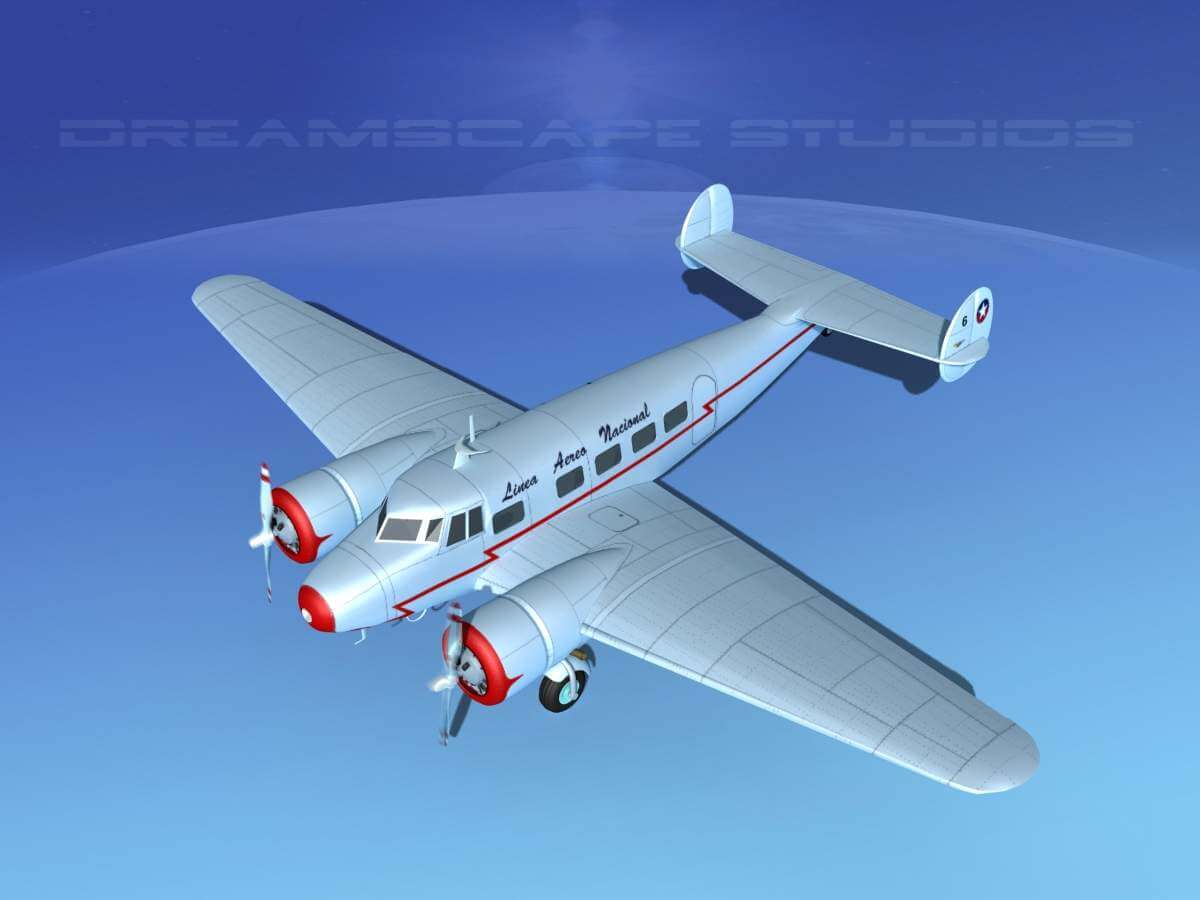 Lockheed L10 Electra LAN Chile - 3D Model by Dreamscape Studios