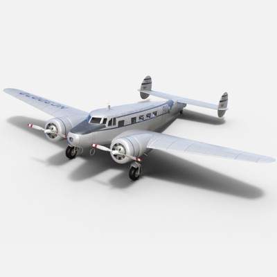 Lockheed L10 Electra Pan Am - 3D Model by Dreamscape Studios
