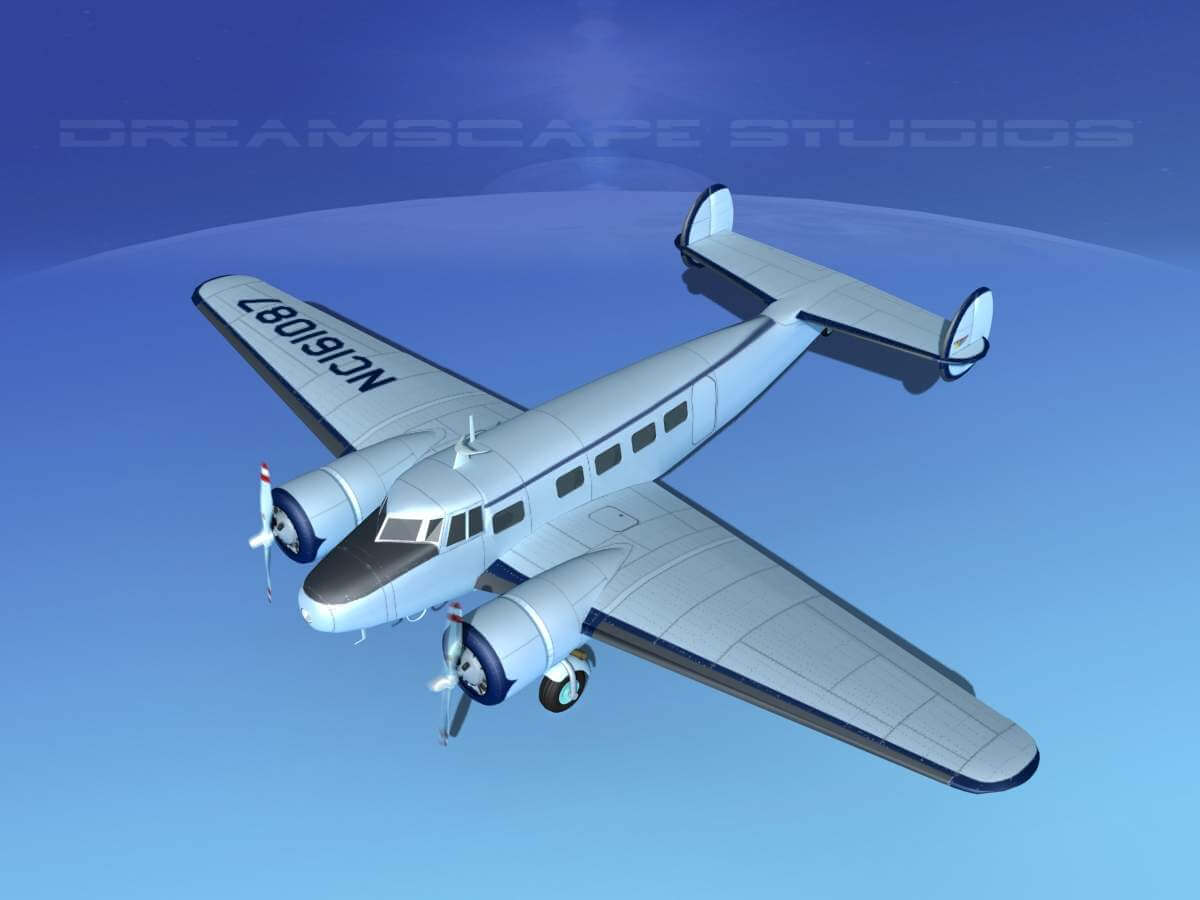 Lockheed L10 Electra Pegase - 3D Model by Dreamscape Studios
