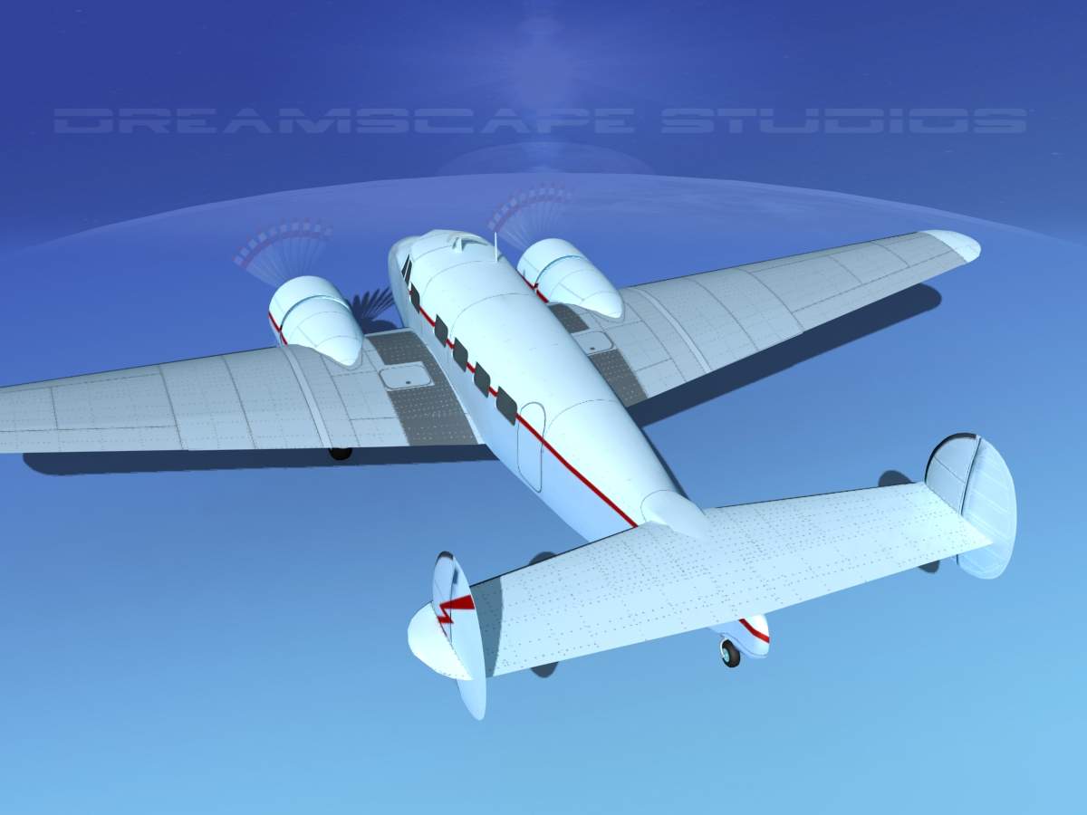 Lockheed L10 Electra Private - 3D Model by Dreamscape Studios