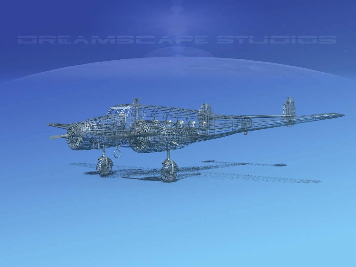 Lockheed L10 Electra Private - 3D Model by Dreamscape Studios