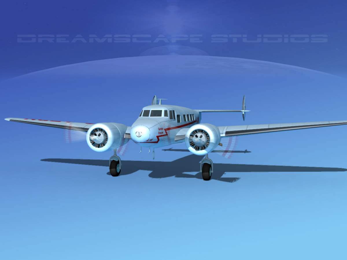 Lockheed L10 Electra Qantas - 3D Model by Dreamscape Studios