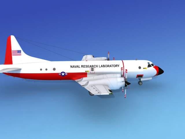 Lockheed P-3 Orion Naval Research Lab 3D Model by Dreamscape Studios