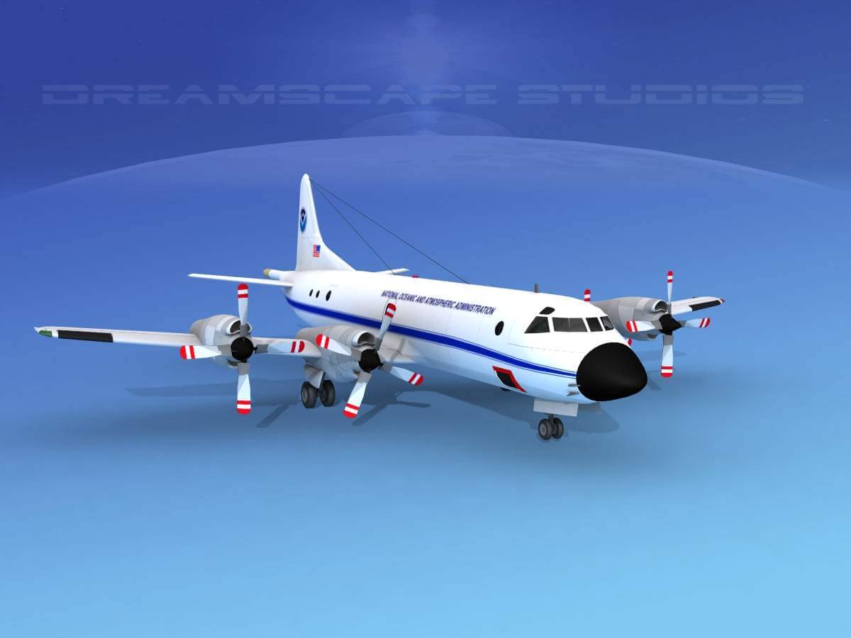 Lockheed P-3 Orion NOAA 3D Model by Dreamscape Studios