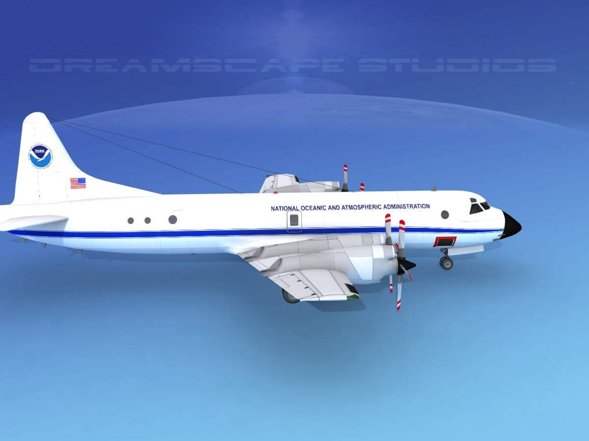 Lockheed P-3 Orion NOAA 3D Model by Dreamscape Studios
