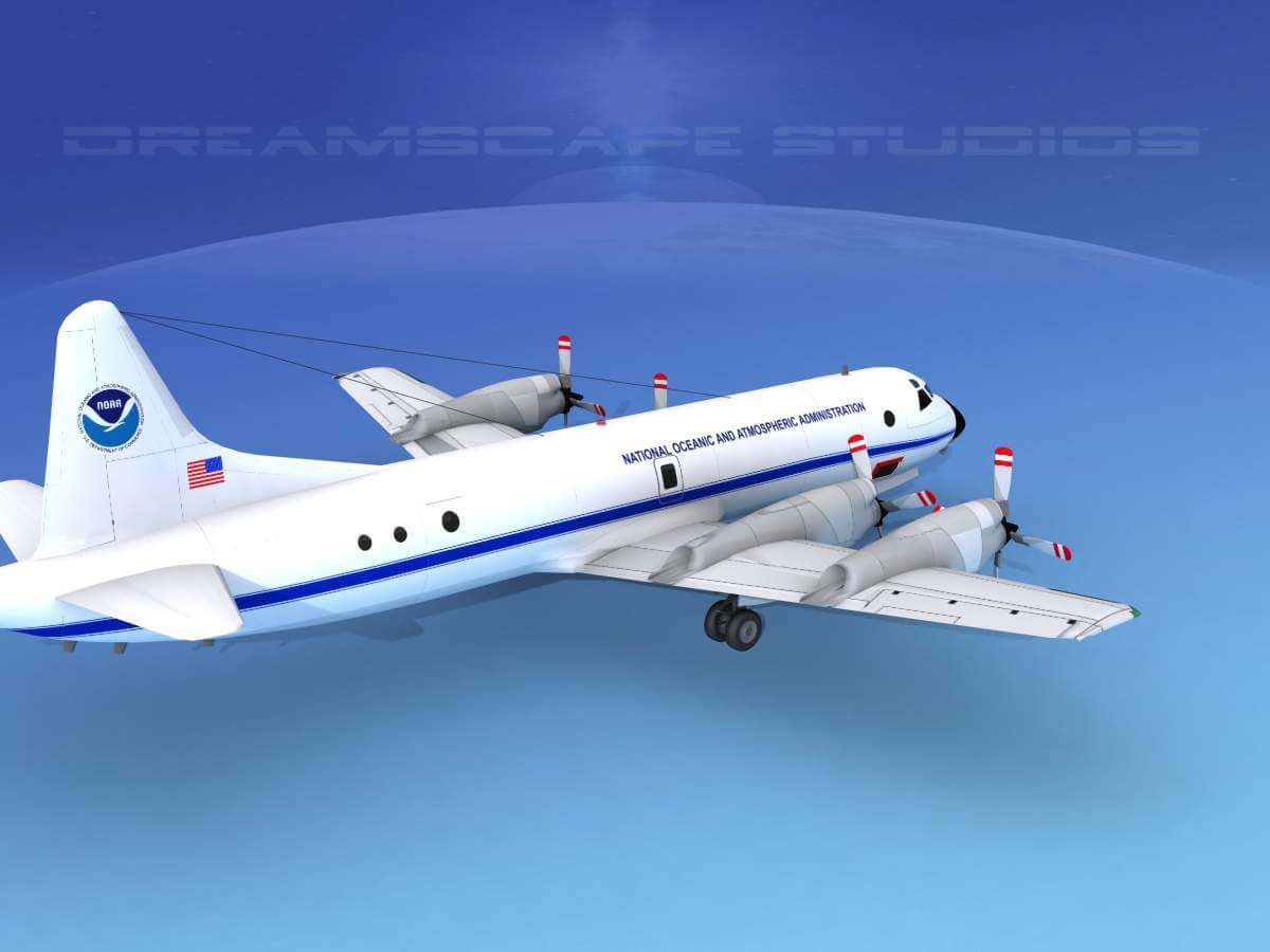 Lockheed P-3 Orion NOAA 3D Model by Dreamscape Studios
