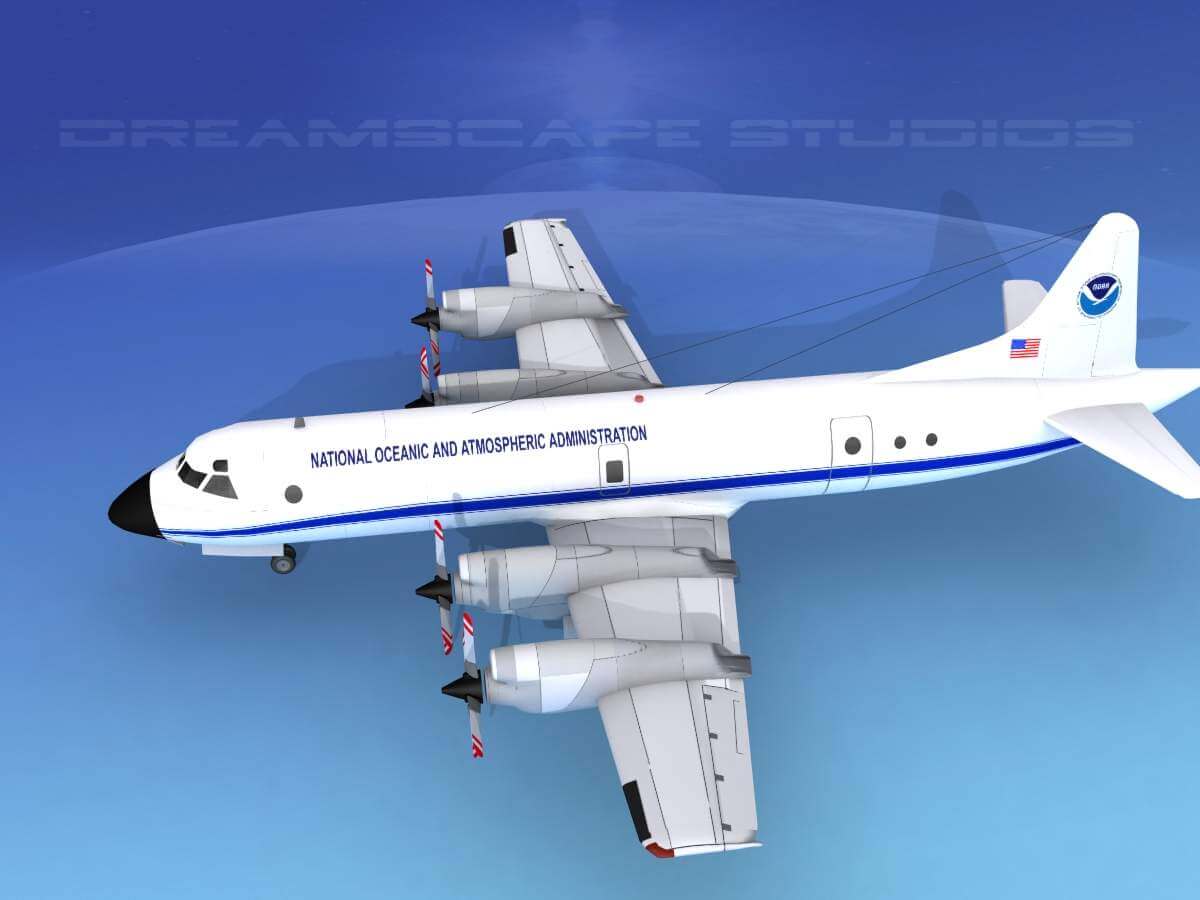 Lockheed P-3 Orion NOAA 3D Model by Dreamscape Studios