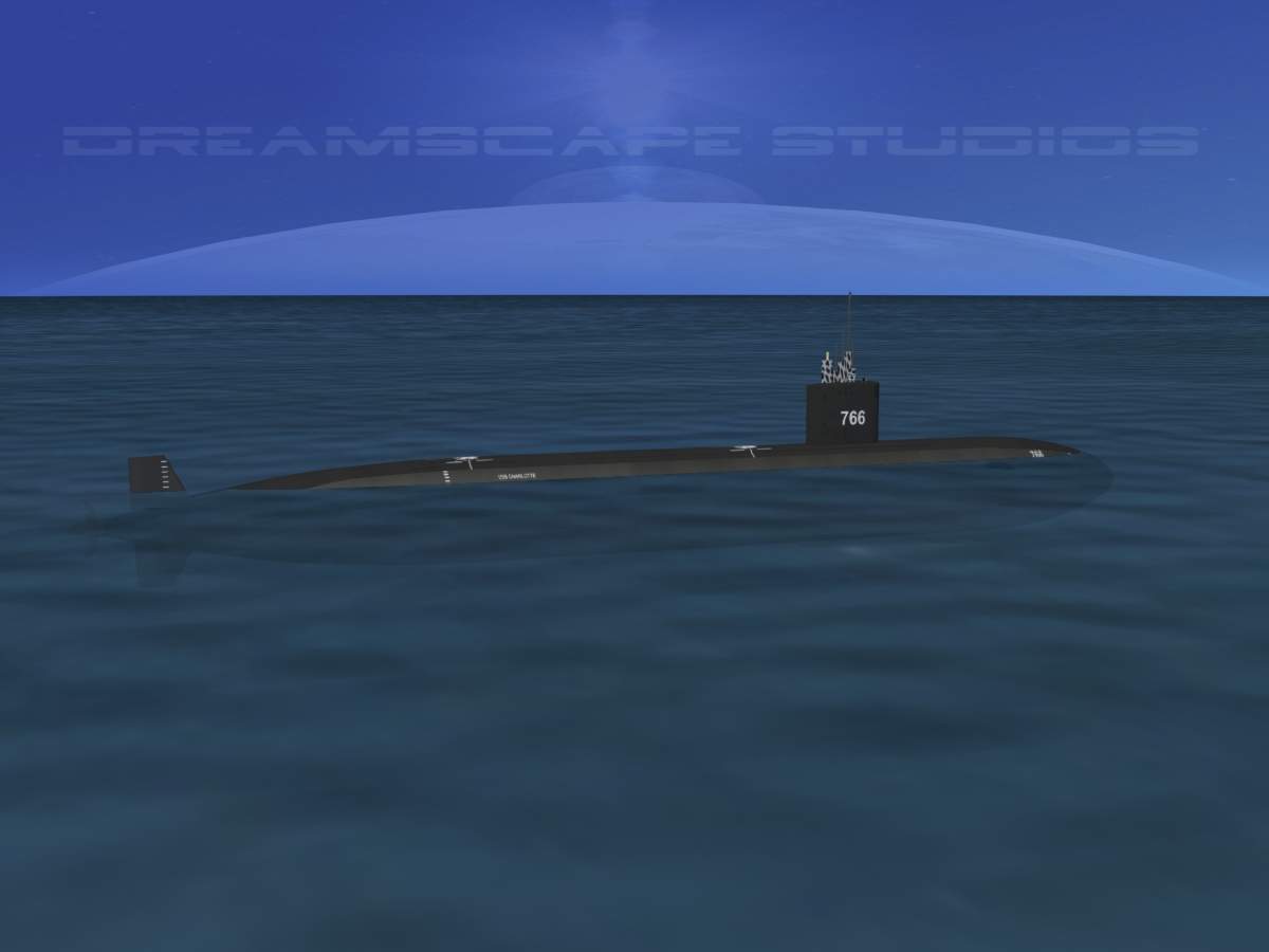 Los Angeles 688i Class USS Charlotte SSN-766 3D Model by Dreamscape Studios
