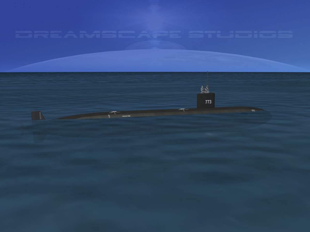 Los Angeles 688i Class USS Cheyenne SSN-773 3D Model by Dreamscape Studios