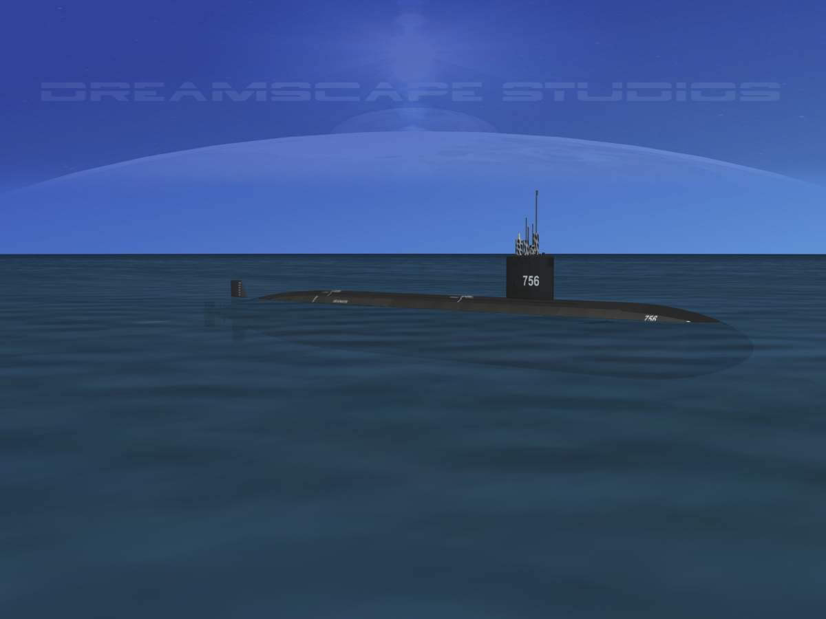 Los Angeles 688i Class USS Scranton SSN-756 3D Model by Dreamscape Studios