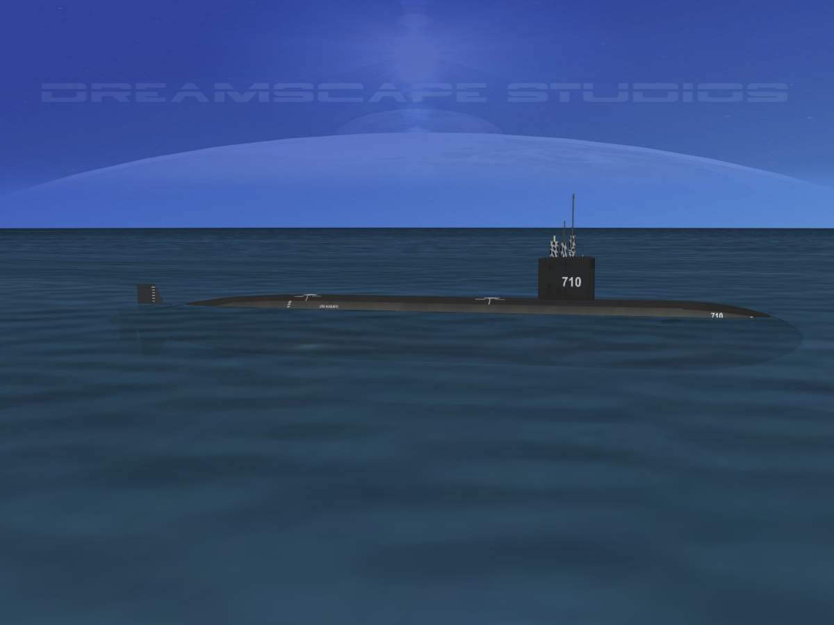 Los Angeles Class USS Augusta SSN-710 3D Model by Dreamscape Studios
