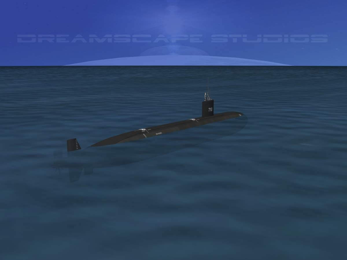 Los Angeles Class USS Augusta SSN-710 3D Model by Dreamscape Studios